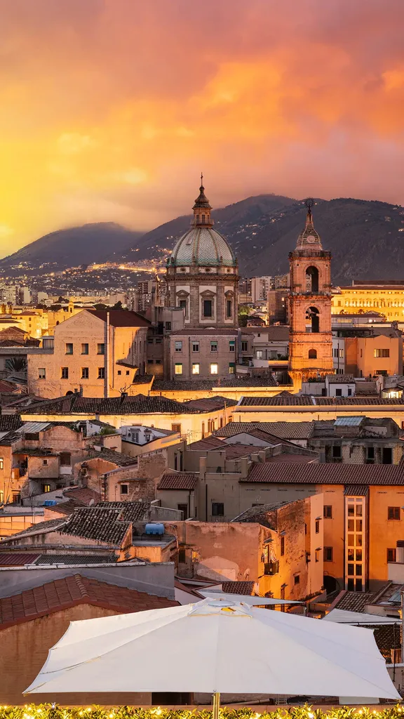 Palermo skyline at dusk, Sicily, Italy - Palermo, Sicily, Italy - Daily ...