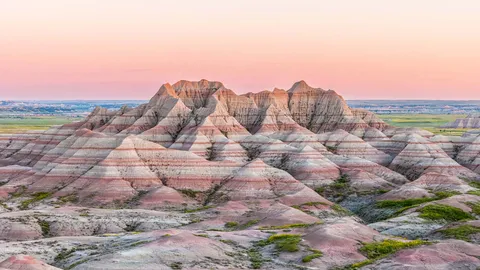 Layers of change - Sunset in Badlands National Park, South Dakota ...